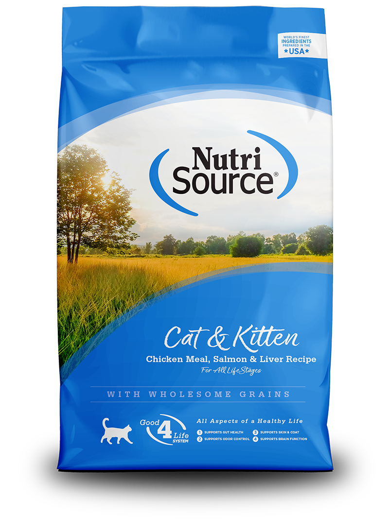NutriSource® Cat & Kitten Chicken Meal, Salmon & Liver Recipe - Munson ...